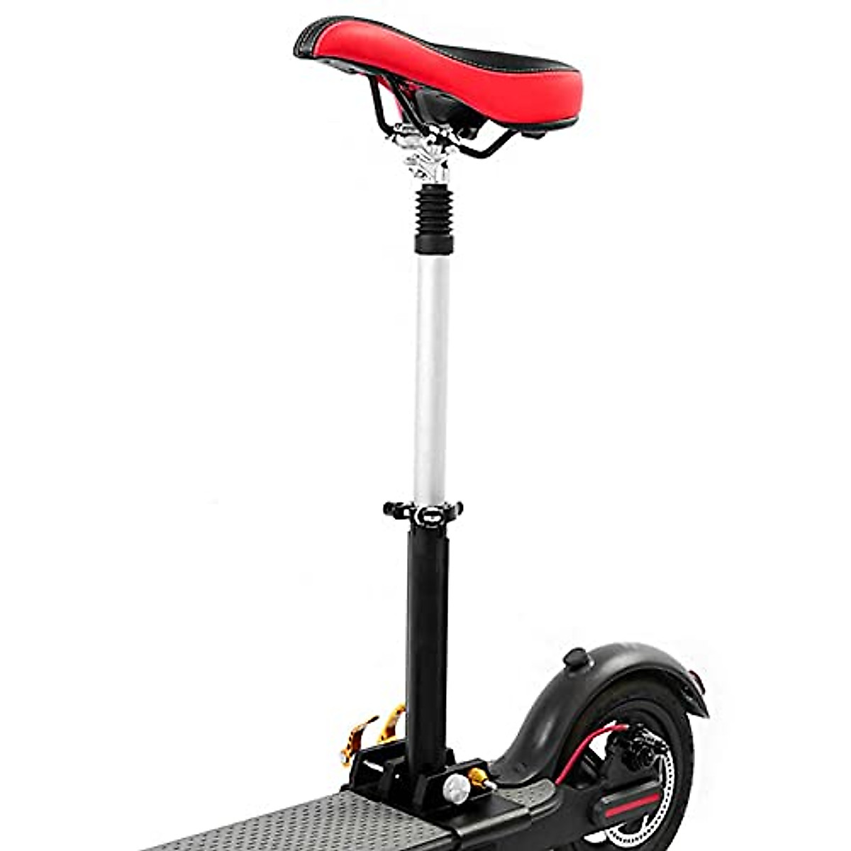 Xinwoer Bike Seat Cover Durable Adjustable Electric Scooter Seat Saddle for Xiaomi M365 Scooter Black Red,Colorfast and Anti-Rust