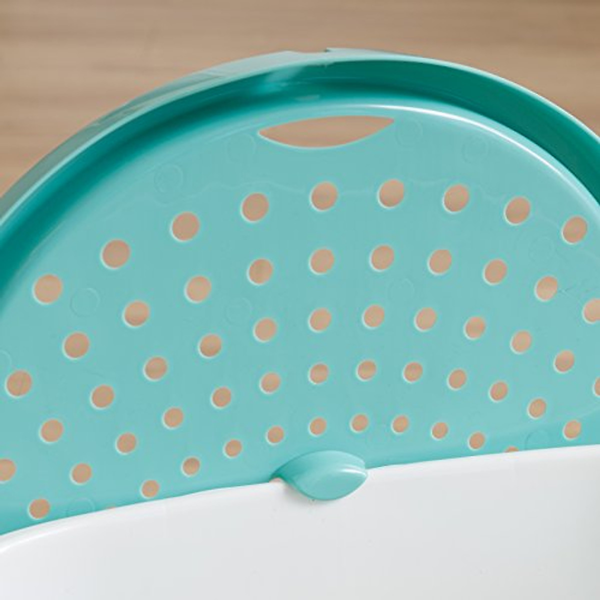 IRIS USA Oval Top Entry Cat Litter Box with Scoop, Kitty Litter Tray with Litter Catching Lid Less Tracking Dog Proof and Privacy Large, White/Seafoam