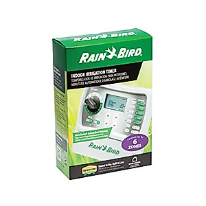 Rain Bird SST600IN Simple-To-Set Indoor Sprinkler/Irrigation System Timer/Controller, 6-Zone/Station