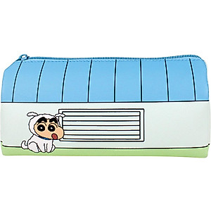 Tees Factory KS-5543193SK Crayon Shin-chan Shiro Shin-chan Pen Pouch, White, H 3.1 x W 7.5 x D 2.8 inches (8 x 19 x 7 cm)