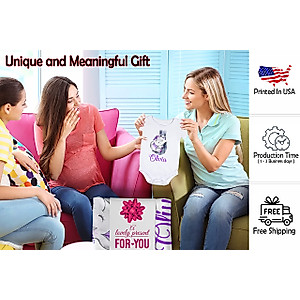 Personalized Cute Purple Elephant Animal Floral Baby Name Blanket Throw Fleece Swaddle Shower Super Soft Blanket Newborn Gifts for Baby Girl Daughter New Kid Bed Couch Sofa Decor