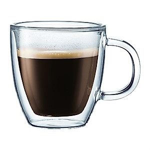 Bodum Bistro Coffee Mug, 10 Ounce (2-Pack), Clear