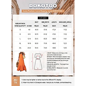 Dokotoo Womens Summer Dresses U Neck Spaghetti Strap Casual Boho Printed Hawaiian Dress Ruffle A Line Maxi Dresses for Beach Vacation X-Large Multicolor