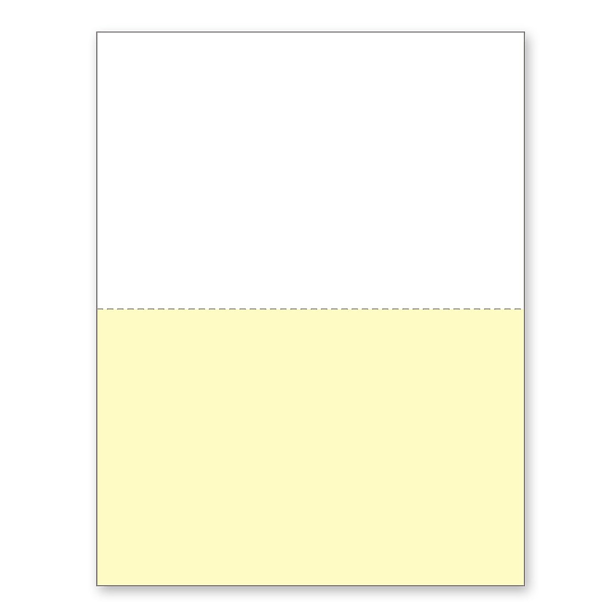 NextDayLabels - Pack of 500 Sheets 8-1/2 x 11" 2 Part Perforated Paper, Great for Invoices, Receipt, Statement etc. (White/Yellow)
