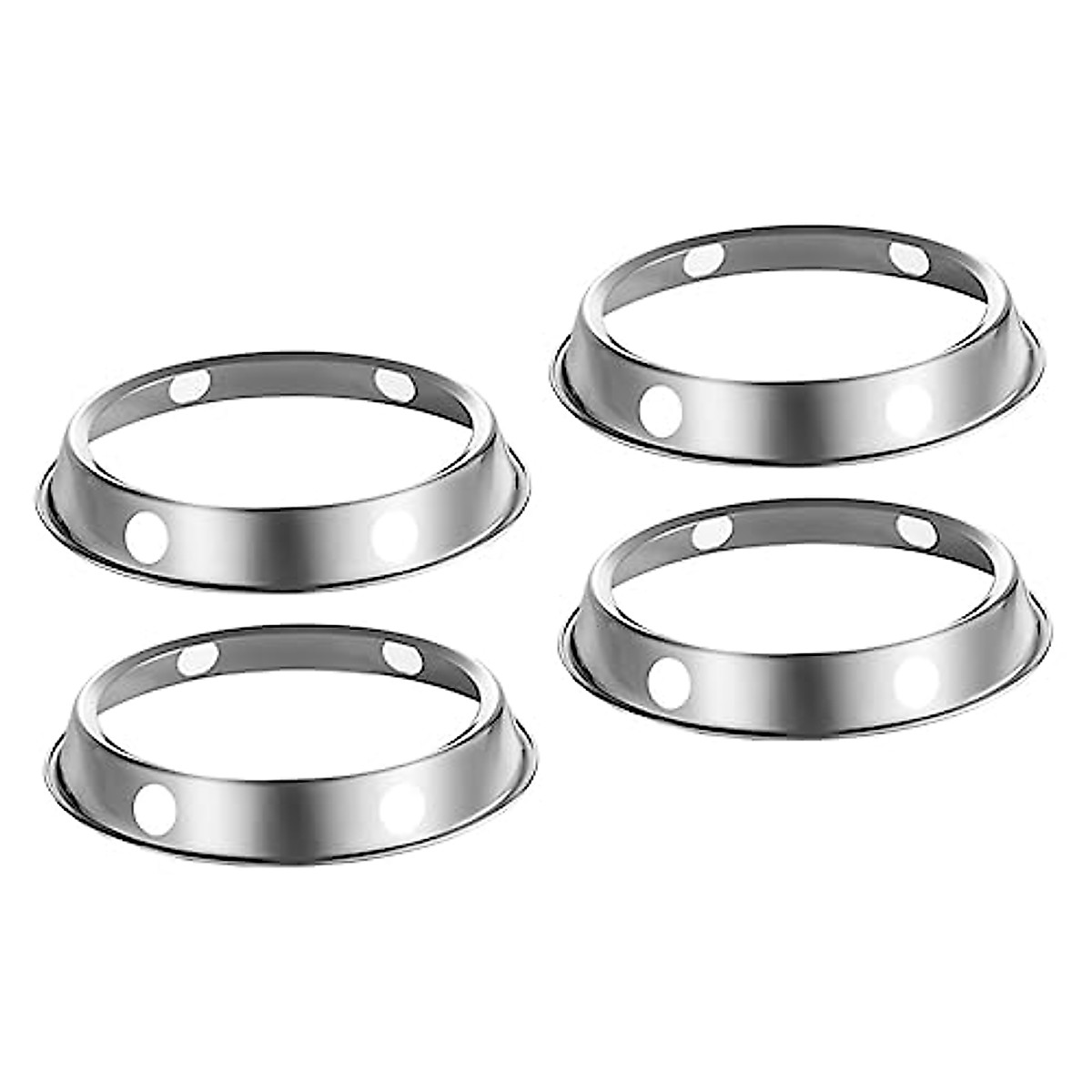 Alipis 4 Pcs Wok Rack Gas Burner Bassinet Stand Stainless Steel Saute Pan Pressure Cooker Steam Rack Gas Stove Range Wok Stand Heat-Proof Pot Stand Heat-Proof Pot Holder Steam Holder Air