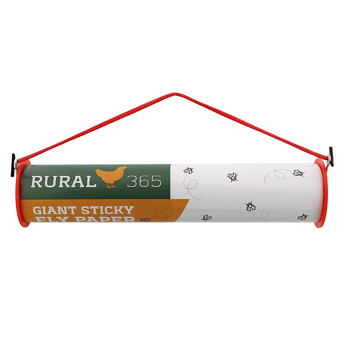 Ruralty Fly Tape Trap - 30ft Horizontal or Vertical Hanging Adhesive Indoor and Outdoor 3pk Insect Fly Trap Ribbon Roll