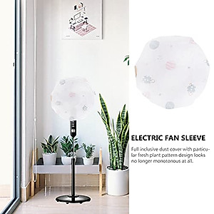 TOPBATHY Fan Dust Cover Washable Electric Fan Cover Plant Pattern for Pedestal Fan Floor Fan Table Fan Wall Fan Decoration