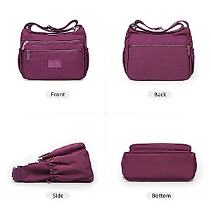 VOLGANIK ROCK Lightweight Crossbody Purses for Women Water Resistant Anti Theft Travel Bag for Women RFID Pocket Shoulder Bag for Women Medium Crossbody Bags