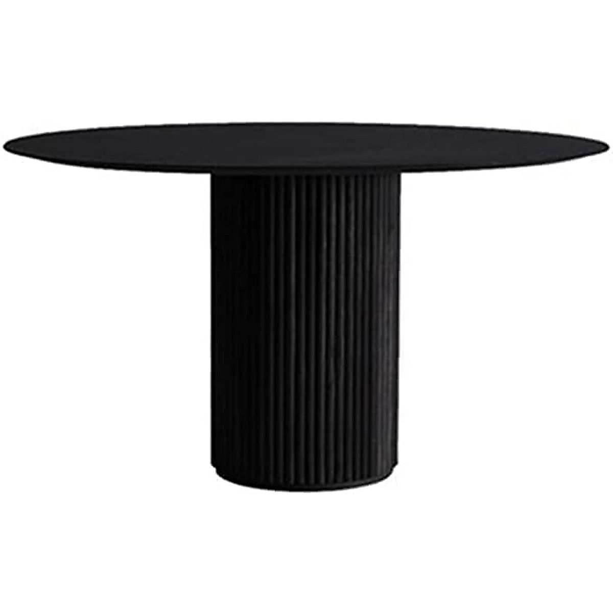 NIUYAO Round Solid Wood Dining Table Black, 27.5" W Circular Tabletop for Dining Room Kitchen Leisure Coffee Table