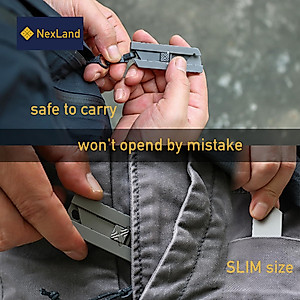 NexLand S01-T06 Sliding Utility Knife Titanium Construction with Black Ceramic Blade Razor Sharp for EDC 1pc