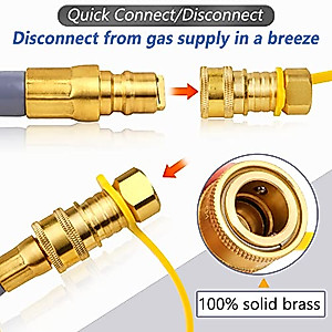 5019 Propane to Natural Gas Conversion Kit, 10’ Hose and 3/8" Quick Connect Fitting, Compatible 28",36" Griddles, Tailgater, Rangetop Como hardware for Patio Heaters,Grills, Smaller Tabletop Units,etc