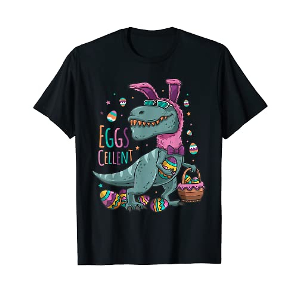 Easter Basket Stuffers T Rex Easter Bunny Eggscellent Easter T-Shirt