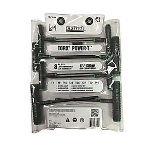 Eklind Tool 68688 Power-T Handle TORX Star Key Set, T8-T40, 8 Pieces