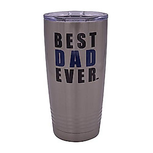 Rogue River Tactical Funny Best Dad Ever Large 20 Ounce Travel Tumbler Mug Cup w/Lid Dad Father Husband