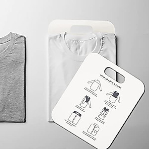 VICASKY Laundry Folder 2Pcs Shirt Folding Board Cardboard Clothes Folder PP Simple Laundry Folding Helper Tool Board T Shirts Dress Shirts（White） Laundry Organization