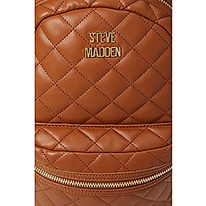 Steve Madden Mia Quilted Backpack Cognac One Size
