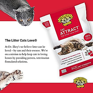 Dr. Elsey's Premium Clumping Cat Litter - Cat Attract - 99% Dust-Free, Low Tracking, Hard Clumping, Superior Odor Control, Natural Herbal Attractant, Unscented & Natural Ingredients, 40 lb