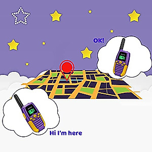 Retevis RT37 Walkie Talkies for Kids,Toy Gifts for 6-12 Year Boys Girls, Walkie Talkies 22 CH, LED Flashlight, Indoor Family Activities Long Range for Camping,Hiking,Outdoor(Purple,2 Pack)