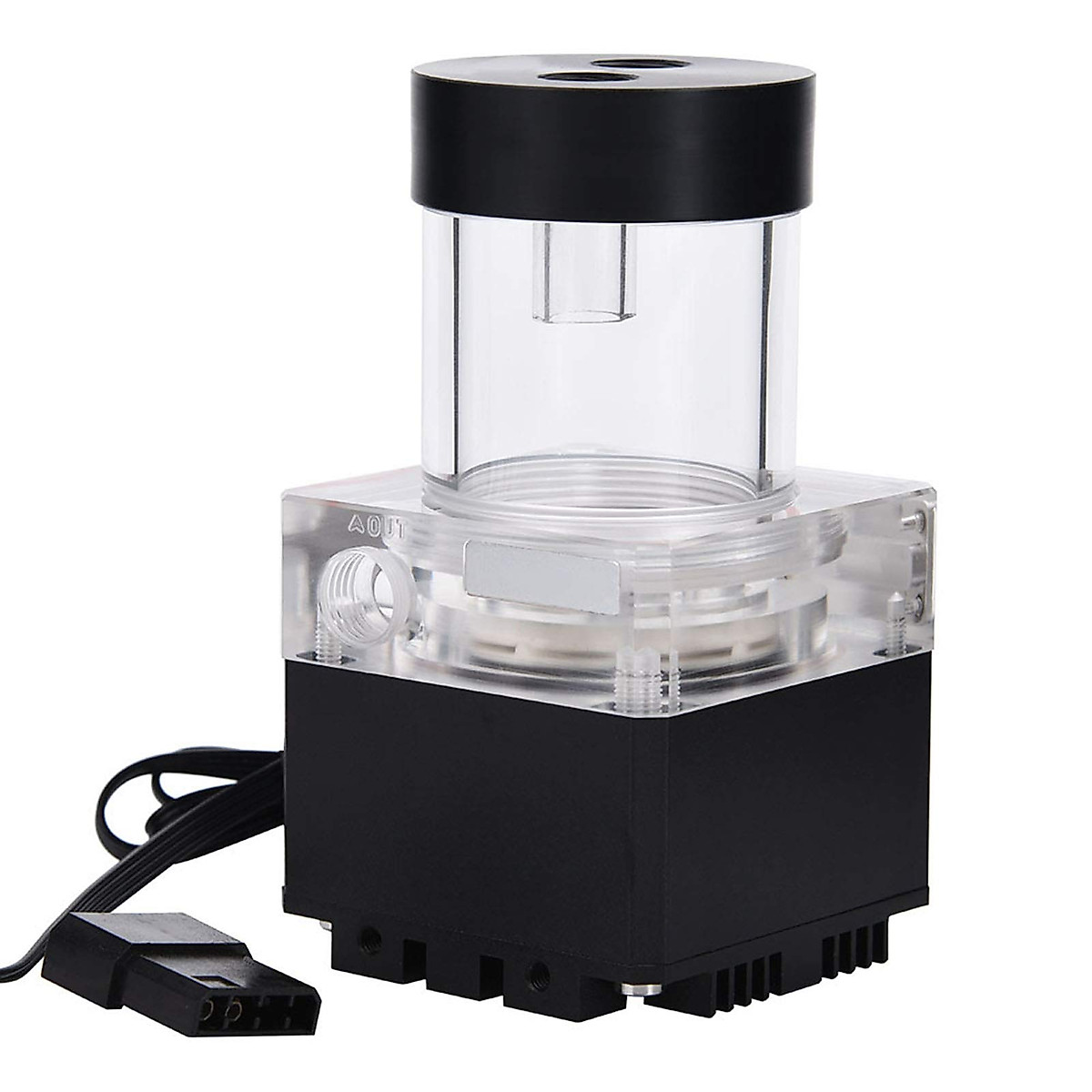 800L/H 8W 7V Water Cooling Pump with 4 Meters Pump Head & LED Power Indicator G1/4 Thread Fast Heat Dissipation CPU Cooling System (12cm Black)