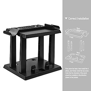 Iplay Storage Rack for Nintendo Switch Console Bundle, Storage Station Holder for Nintendo Switch Accessories - Game Cards, Joy Cons, Pro Controllers, Grip, Console
