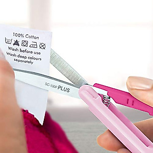 Plus Pen Style Non Stick Compact TSA Twiggy Scissors with Cover Rose