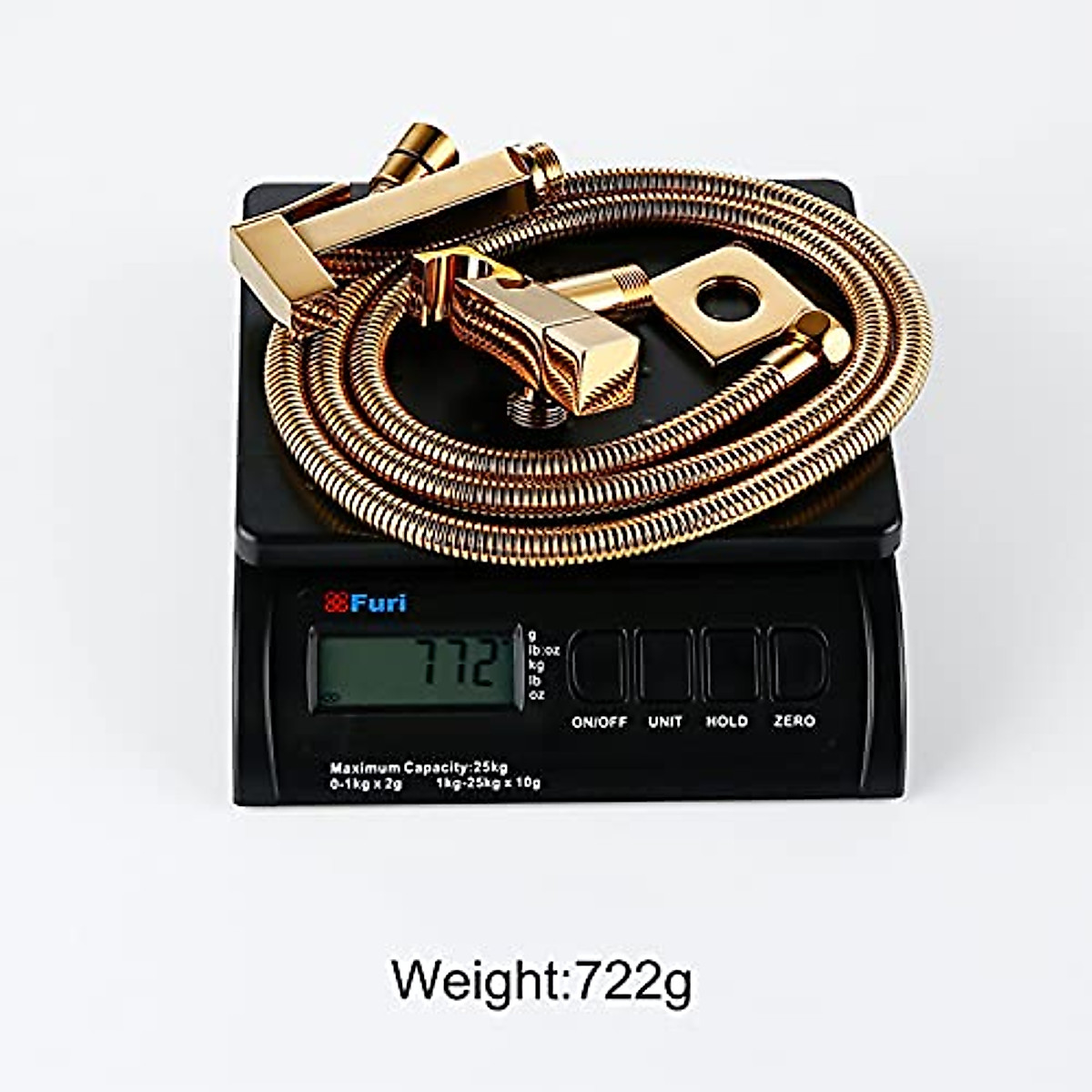 MINJING Bidet Sprayer for Toilet, Baby Cloth Diaper Sprayer, Brass Handheld Bidet Attachment for Personal Hygiene, Pet Shower, Wall Mount Bidet Faucet Gold