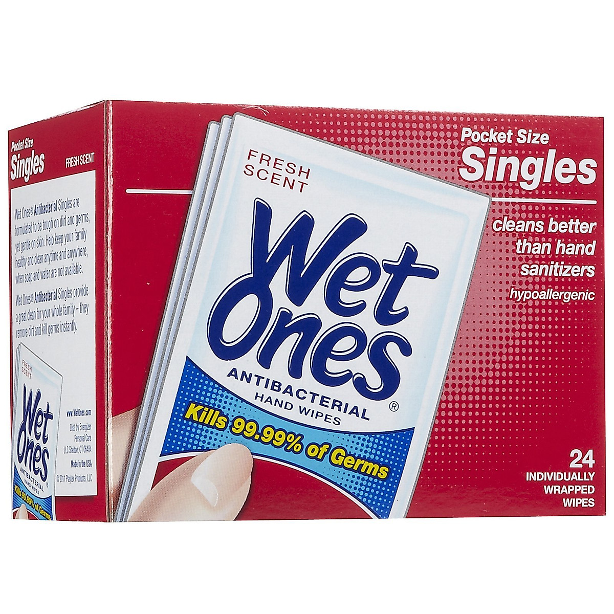 Wet Ones Antibacterial Singles, 24 ct