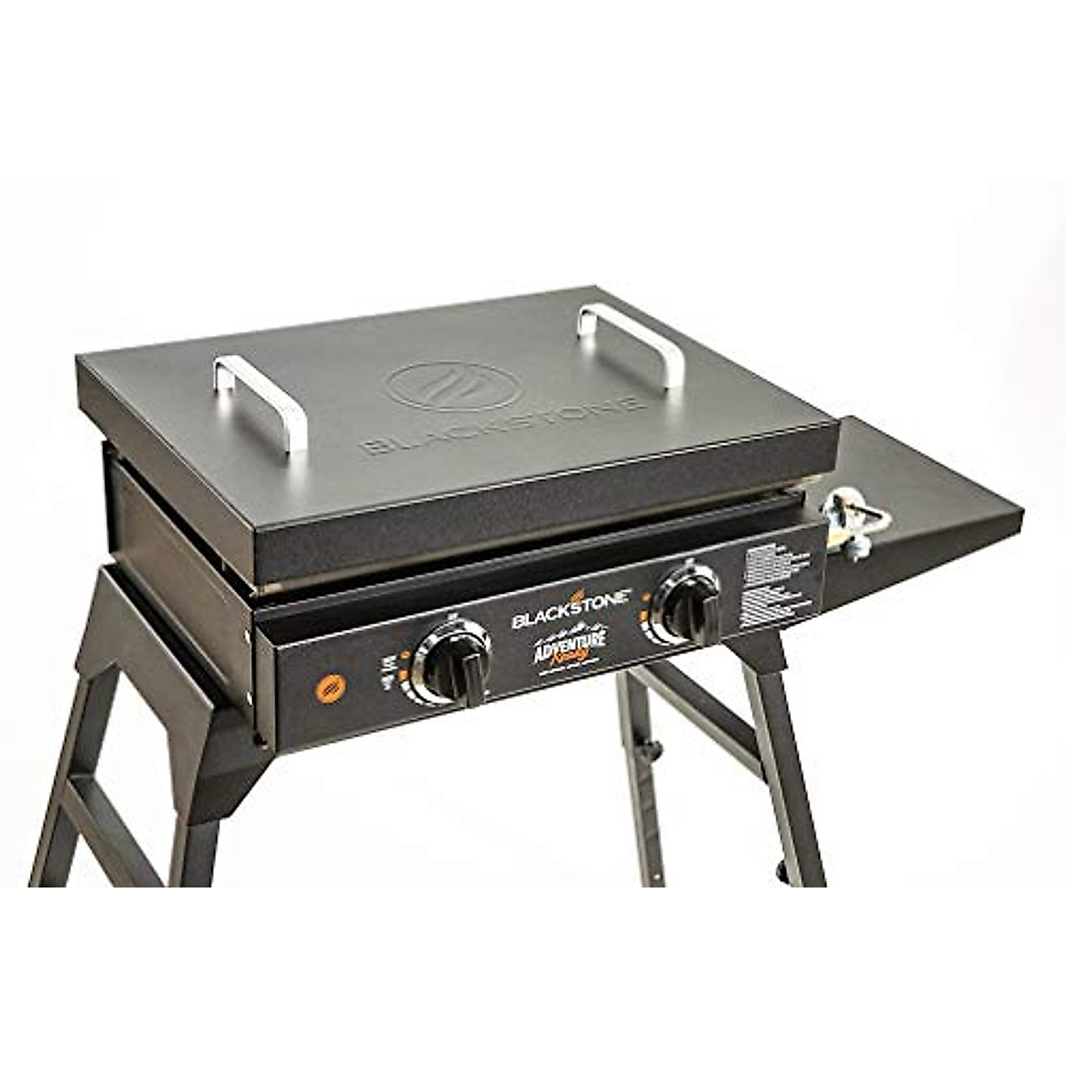 Blackstone 5079 Hard Cover Top Lid with Handle for 22" Griddle - Lightweight & Durable Storage Hood Cover - Powder Coated Steel - Flat Top Griddle Accessories Water Resistant Premium Model, Black