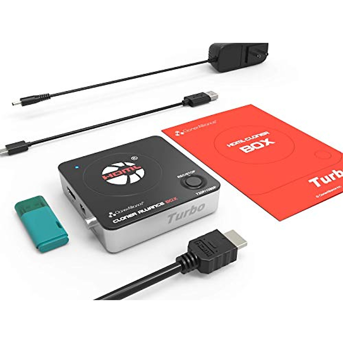 HDML-Cloner Box Turbo, Next-Generation 1080p hdmi Capture Device and Mini Video Capture Box. Schedule capturing with New Hi-Speed Communication Port. 16GB Flash Drive Included.