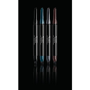 Revlon Pencil Eyeliner, ColorStay 2-in-1 Eye Makeup,Waterproof, Longwearing with Smudge Brush, Angled Kajal Eyeliner, 101 Onyx, 0.01 Oz