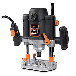 WEN RT6033 15-Amp Variable Speed Plunge Woodworking Router Kit with Carrying Case & Edge Guide