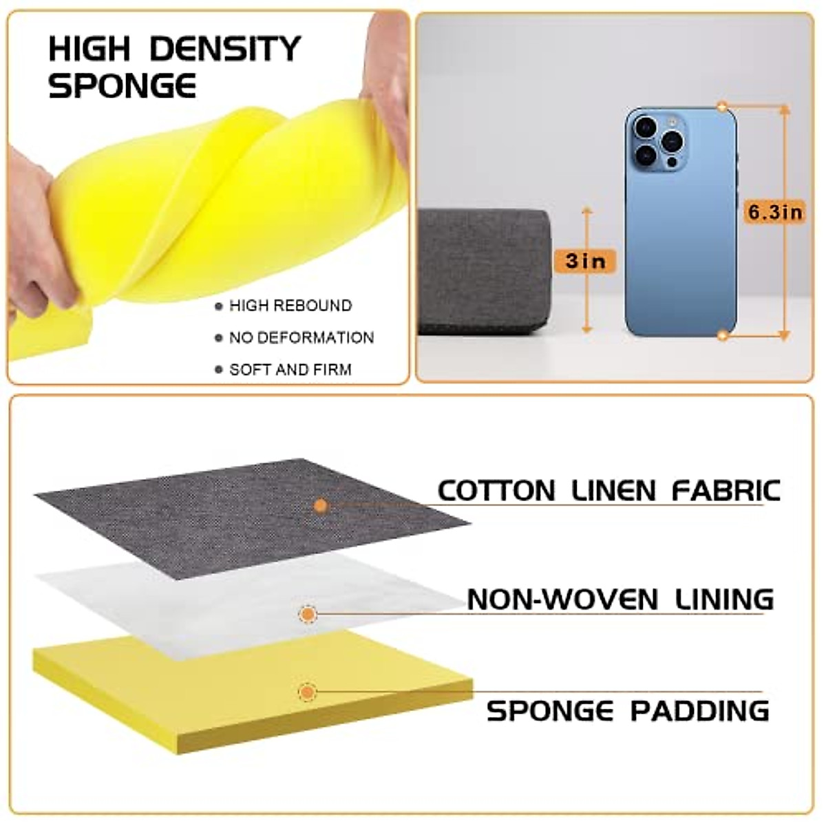 FINDEN Bench Cushion 45 inch, Non-Slip Bench Cushion for Indoor/Outdoor Furniture, Long Seat Cushion for Window Patio Piano Garden Storage, (45x18x3) Brown