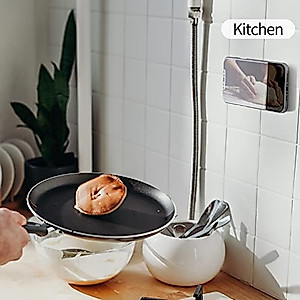 Nillkin Magsafe Wall Mount Magnetic Shower Phone Holder for iPhone 14 13 12 Pro/Pro Max/Magsafe Case, Magsafe Phone Mount for Car, Kitchen, Bathroom - 2 Pack Vegan Leather Black