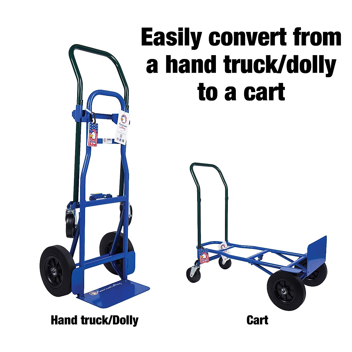 American Lifting 800 lbs Quick Latch Hand Truck, Metal Frame