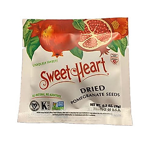 0.3 OZ. SweetHeart Dried Pomegranate Seeds Bags (Pack of 24) | All Natural, No Sugar Added | 100% Fruit | Non-GMO | Vegan | No Refrigeration Needed