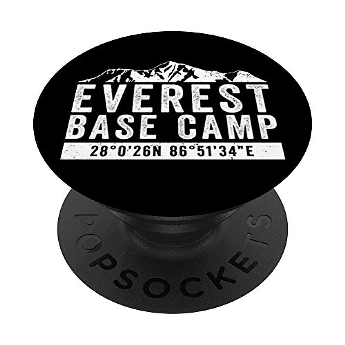 Everest Base Camp Coordinates Mt Everest Mountain Climbers PopSockets Swappable PopGrip