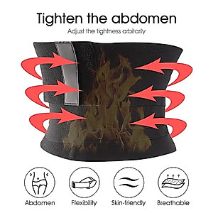 Norse Fitness Lyfe Fitness Quick Snatch Bandage Wrap, Waist Trainer Wrap, Cozy Lumbar Waist Support Tummy Trainer for Postpartum Recovery, 4m-black, 4M