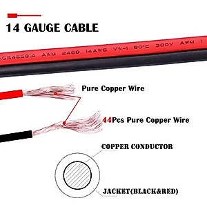 DC 8mm Male to SAE Connector Adapter 14 Gauge Cable Wire Compatible with Explorer 160 240 500 1000 GZ Portable Backup Power Station for RV & Solar Generator Portable Solar Panel 14AWG 1.8M/6Ft