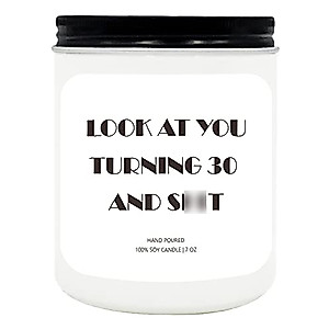 30th Birthday Gifts for Her - 30th Birthday Candle - 30 Gifts for Women Joke - Birthday Gifts for Turning 30-7Oz Scented Candles