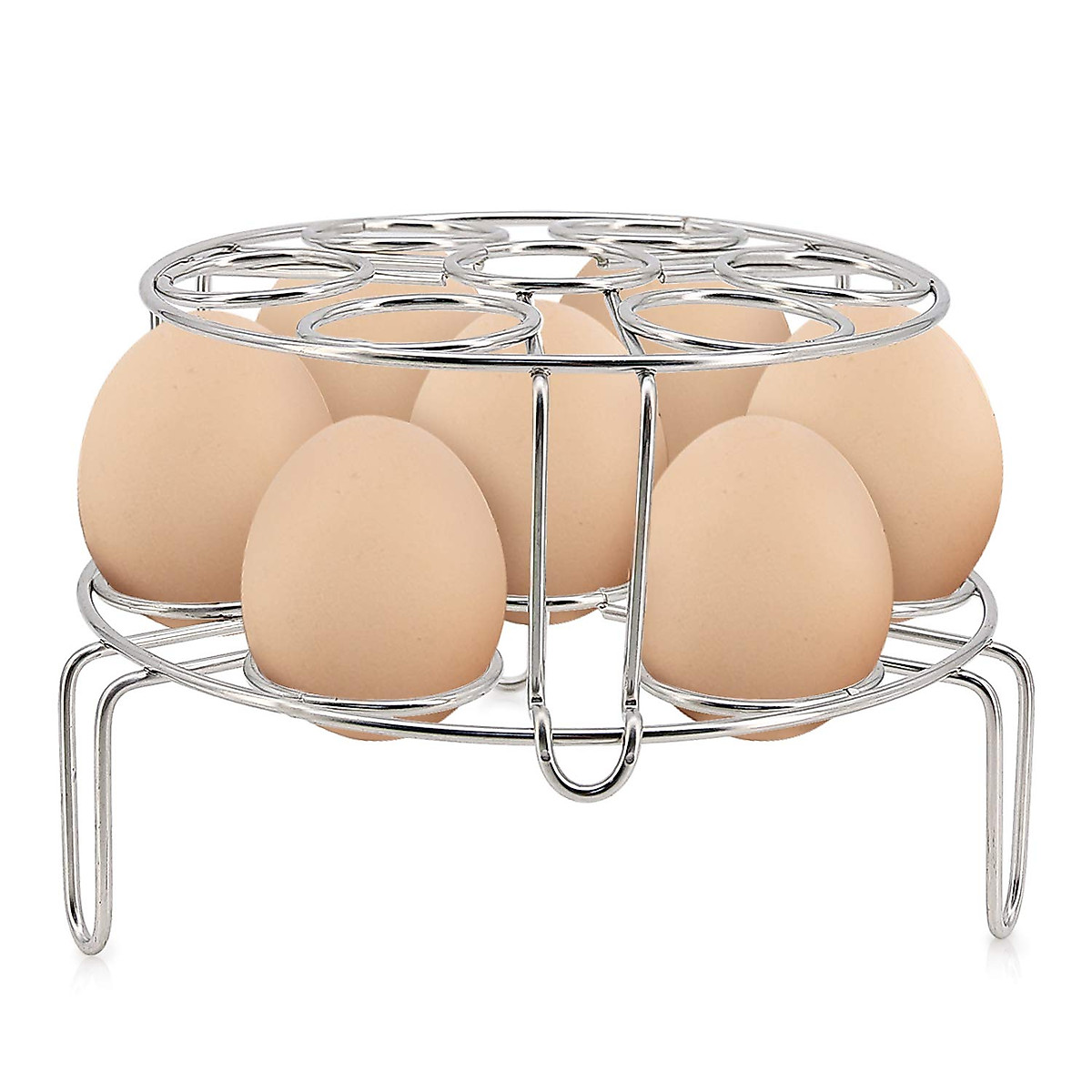 TOMOTE Egg Steamer Rack Trivet for Instant Pot Accessories 5 Qt, 6 Qt, 8 Qt Pressure Cooker - 2 Pack Stackable 304 Stainless steel Multipurpose Cooling Rack (2 Pack)