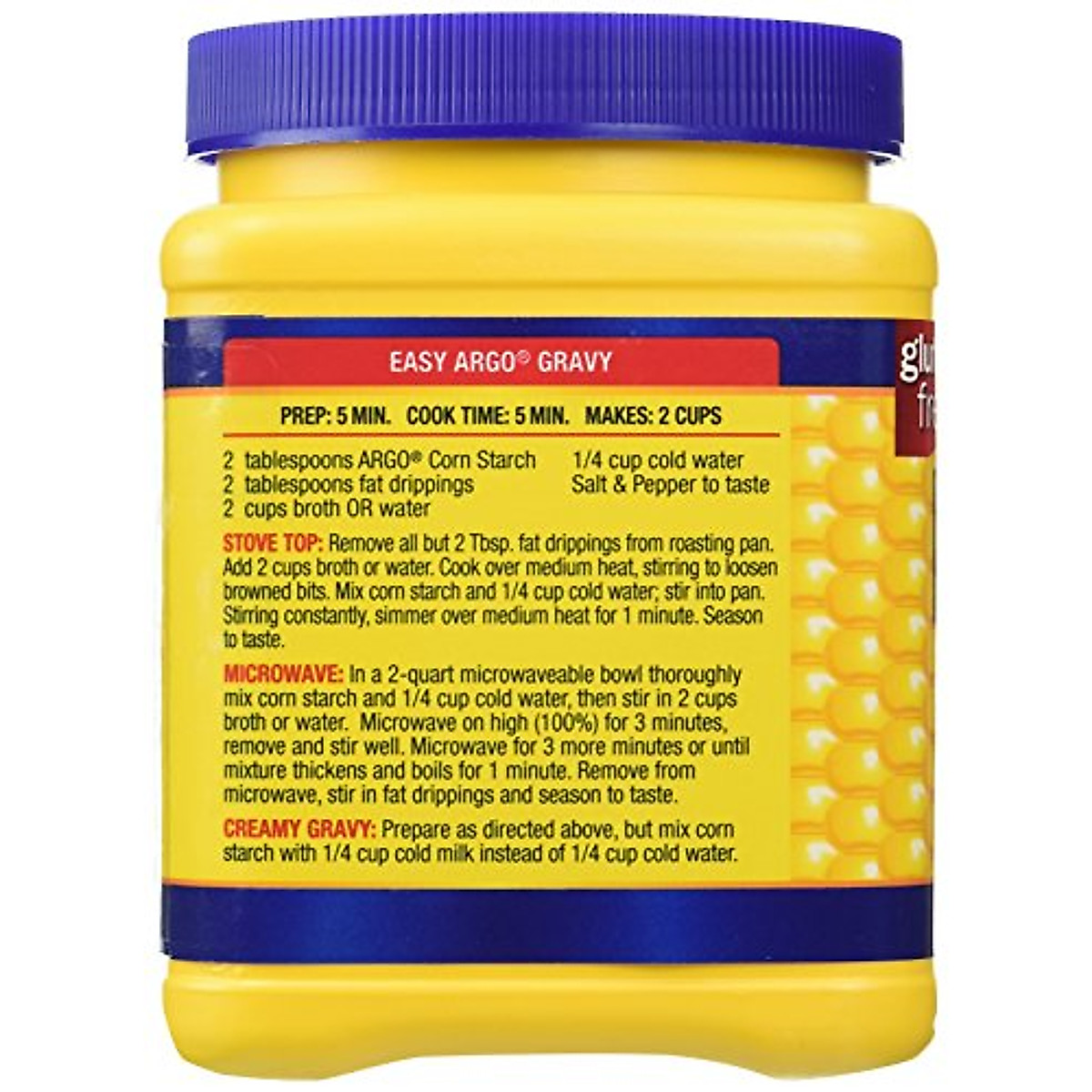 Argo 100% Pure Corn Starch, 16 Oz, Pack of 2