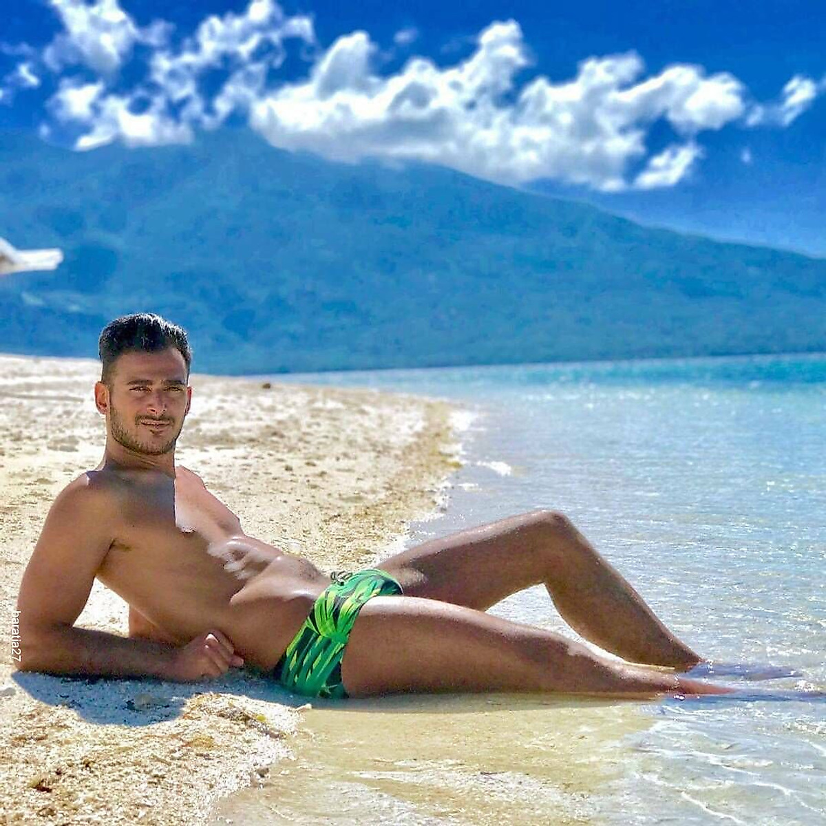 Taddlee Men Swimwear Swim Bikini Briefs Pad Swimsuits Board Surf Shorts Trunks (L,Green)