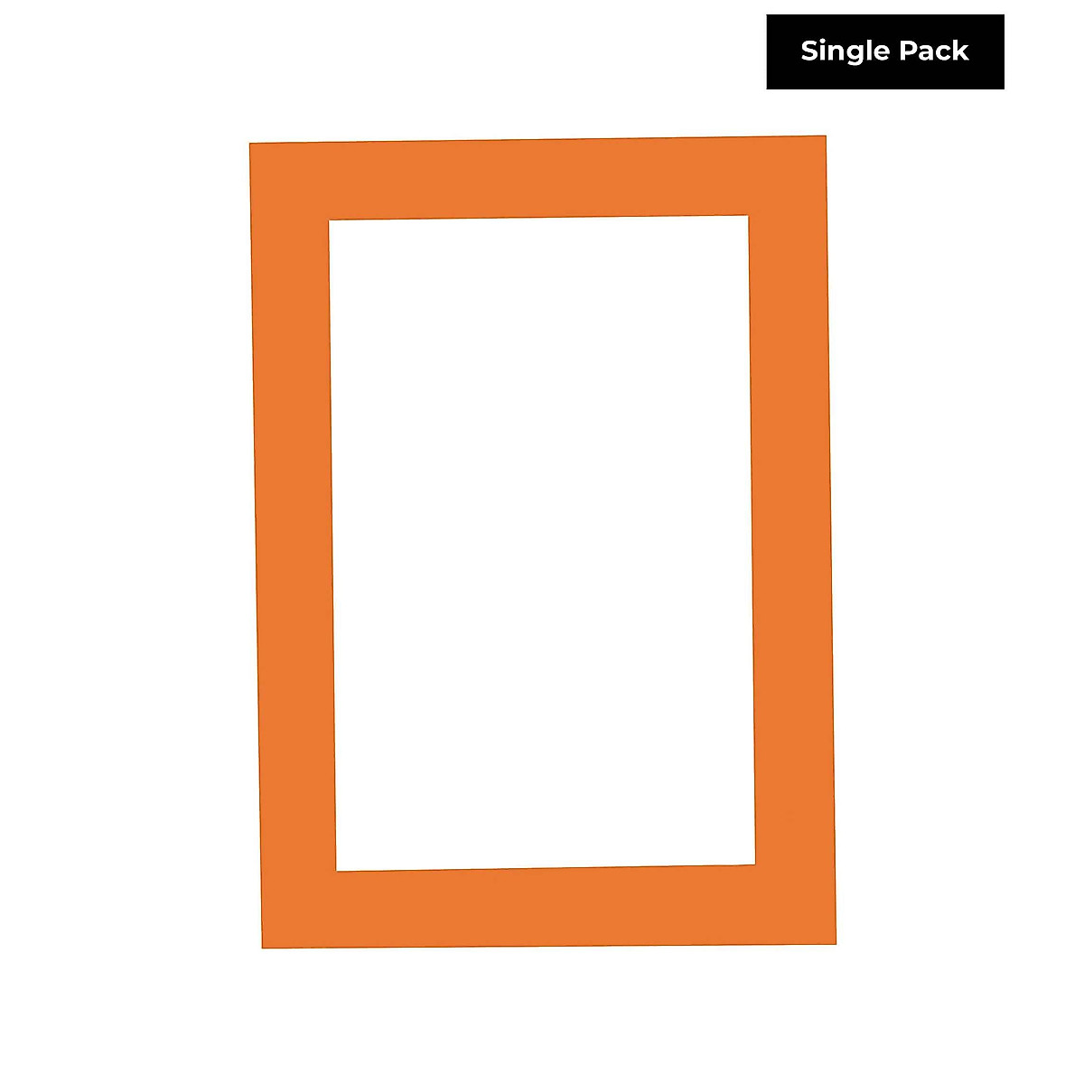 8x16 Mat Bevel Cut for 6x12 Photos - Acid Free Orange Precut Matboard With Backing Board and Crystal Clear, Self Seal Photo Mat Bag - For Pictures, Photos, Framing - 4-ply Thickness