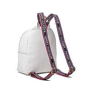 Tommy Hilfiger Adrienne II Small Dome Backpack Pebble PVC White Greige One Size