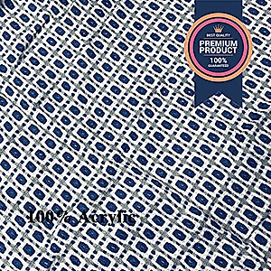 Acrylic Knitted Throw Blanket, Woven Blanket with Tassels Wave Textured Lightweight and Soft Cozy Decorative Blanket Throws for Travel, Couch, Bed, Sofa, 51"x63", Blue