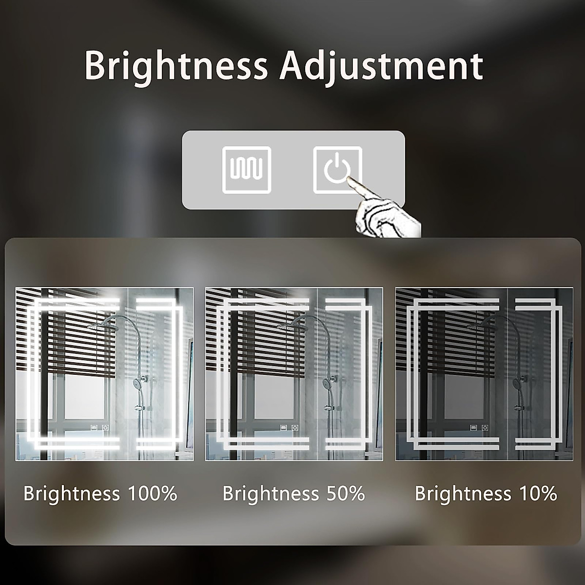 Chende 30" H x 32" W Bathroom Medicine Cabinet Mirror and Lights, Lighted Medicine Cabinet with 2 Sockets and Inside Lights, Stainless Steel LED Cabinet