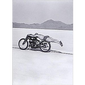Avanti Press Roland Free : Motorcycle Land Speed Record America Collection Humorous : Funny Birthday Card