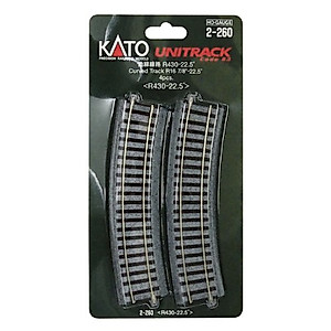 Kato KAT2260 HO 430mm 16-7/8" Radius Curve 22.5-Degree (4)