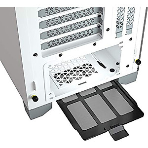 CORSAIR iCUE 4000X RGB Tempered Glass Mid-Tower ATX PC Case - 3X SP120 RGB Elite Fans - iCUE Lighting Node CORE Controller - High Airflow - White