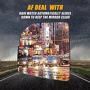 RANSOTO F150 Mirror Glass Right Blind Spot Passenger Side Heated Compatible with Ford F-150 2015 2016 2017 2018 2019 2020 Replace FL3Z17K707A